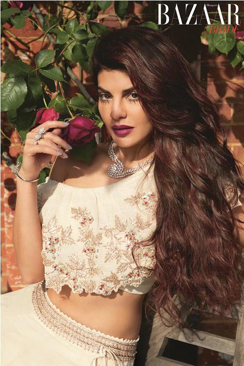 Actress Jacqueline Fernandez wearing Anushree Reddy for Harper's Bazaar ...